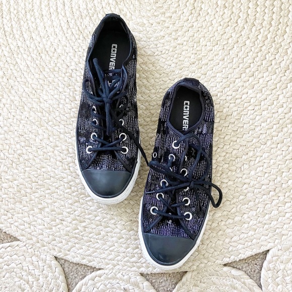 Converse | Shoes | Converse Chuck Taylor Sequin Sneakers | Poshmark